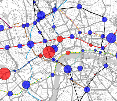 Tube Stations in London – Visualisation – O.O'Brien