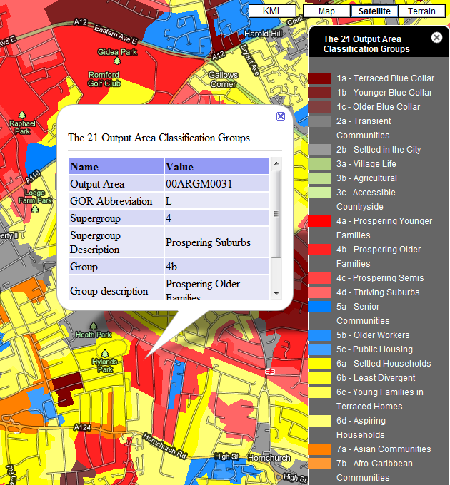 OAC Groups on MapTube – A Demographic Map of the UK – O.O'Brien