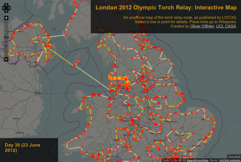 Olympic Torch Relay – The Unofficial Map – O.O'Brien