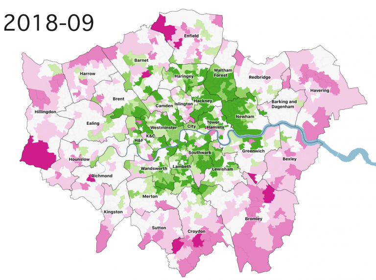 House Price Performance Variations in London Over 23 Years – Suprageography